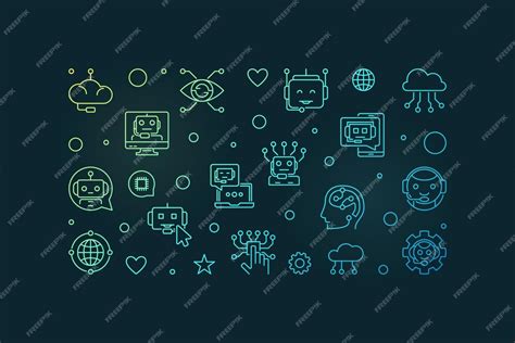 Premium Vector Chatbot Thin Line Horizontal Vector Modern Banner