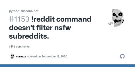 Reddit Command Doesnt Filter Nsfw Subreddits Issue Python Discord Github
