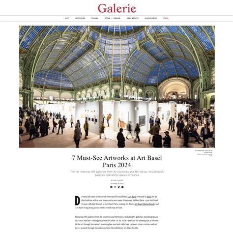 7 Must See Artworks At Art Basel Paris 2024 Egtm9x2k Paul Laster