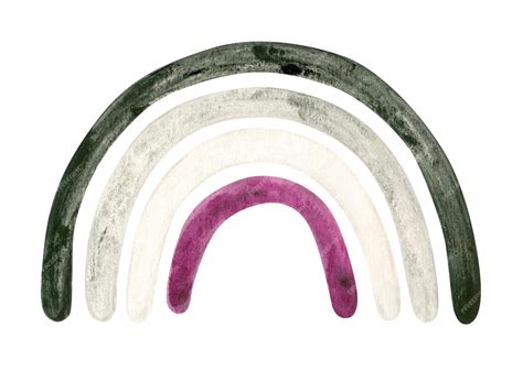 Premium Vector Asexuall Pride Watercolor Clipart Lgbt Art Rainbow