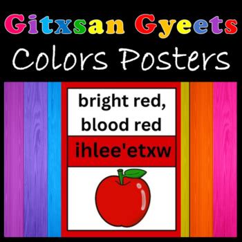 Gitxsan Gitksan Gyeets Color Posters By Two Spirit Teaching Resources