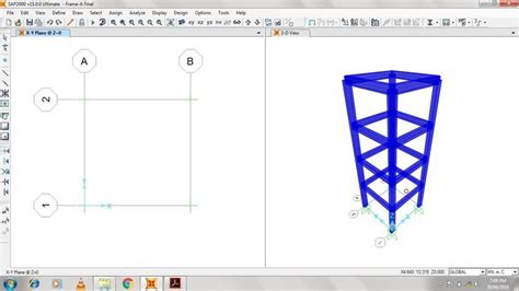 SAP Model Of Frame A Download Scientific Diagram