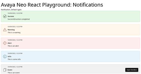 neo react notifications codesandbox