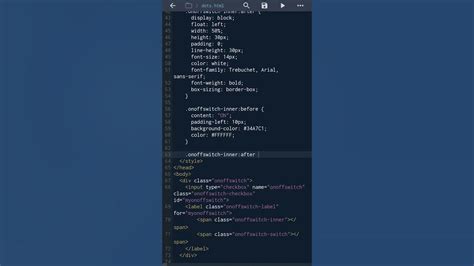 Onoff Button Using Html Css And Javascript Programming Coding