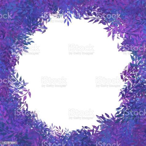 Leaf Pattern Frame Watercolor Leaf Geometric Frame Stock Illustration Download Image Now Istock