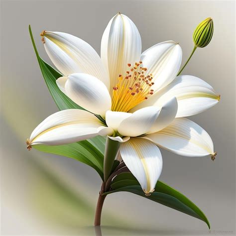 Premium Ai Image White Lily