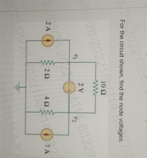 Solved For The Circuit Shown Find The Node Voltages Chegg
