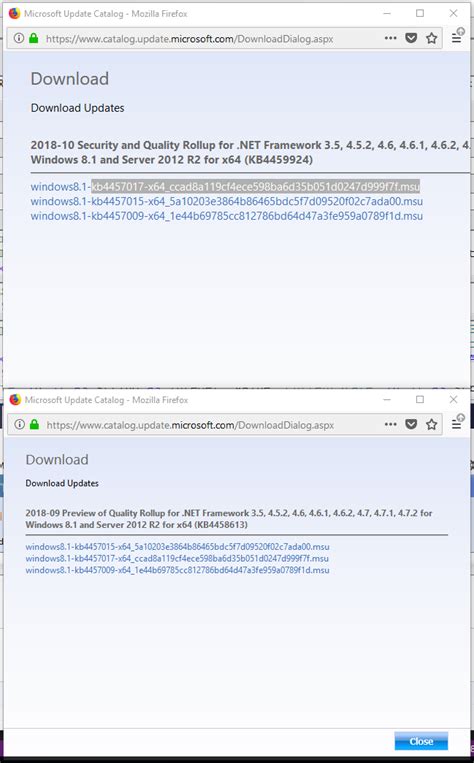 Lack Of Security And Quality Rollup Updates For NET Framework