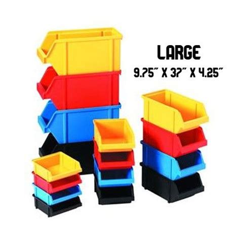 Cod Large Stackable Bin Boxes Storage Organizer Supplies Tools Bin And