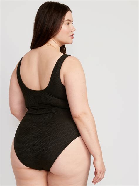 Belted Crochet One Piece Swimsuit Old Navy