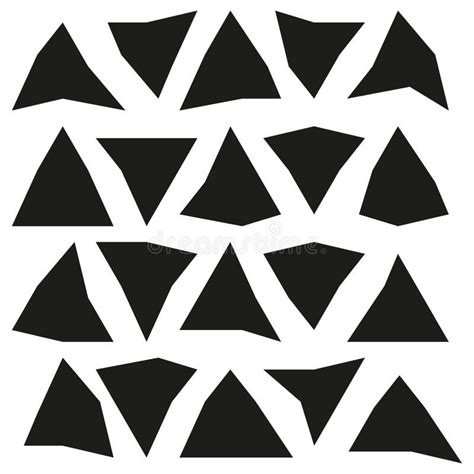 Geometric Arrow Pattern Abstract Black Triangles Random Triangular