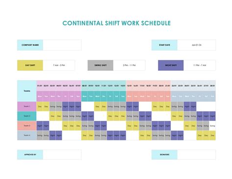 Free Shift Rotation Schedules For Excel And Gsheets
