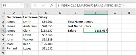 Two Column Lookup In Excel Step By Step Tutorial