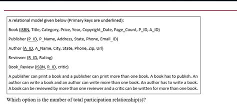 solved a relational model given below primary keys are