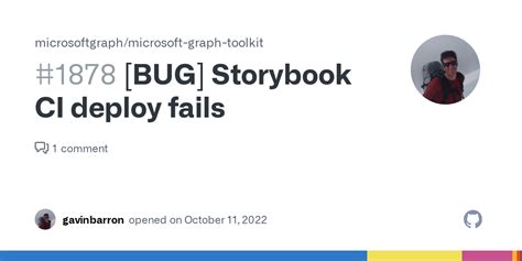 Bug Storybook Ci Deploy Fails Issue Microsoftgraph Microsoft Graph Toolkit Github
