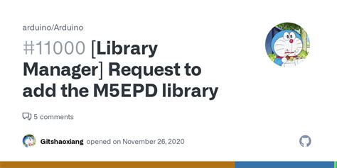 Library Manager Request To Add The M EPD Library Issue Arduino Arduino GitHub