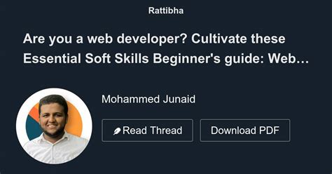 Are You A Web Developer Cultivate These Essential Soft Skills Beginner