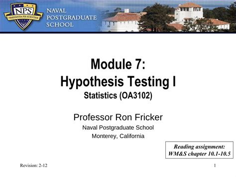 Pdf Module 7 Hypothesis Testing I Rdfrickeoa3102