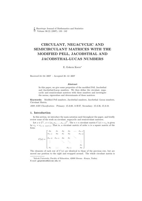 Eigenvalues Of Circulant Matrix