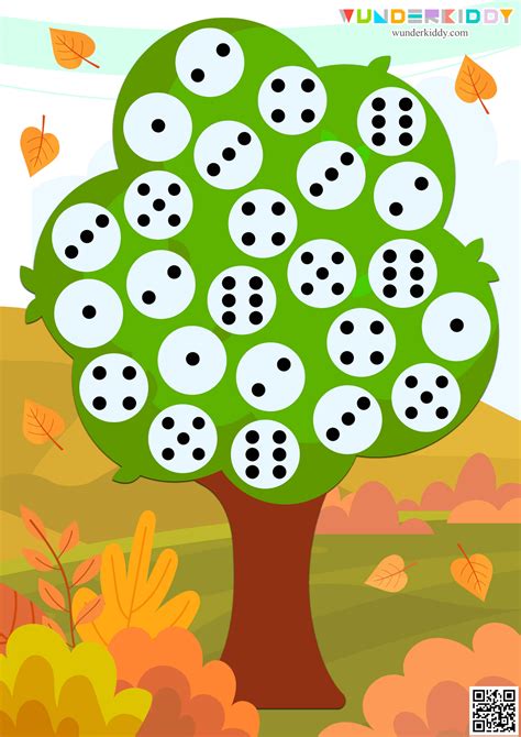 Free Printable Apple Tree Number Matching Activity For Preschool