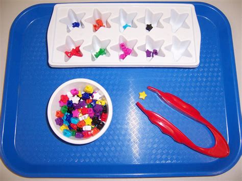 Develop Fine Motor Skills With Star Sorting Activity