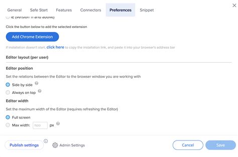 editor settings walkme help center
