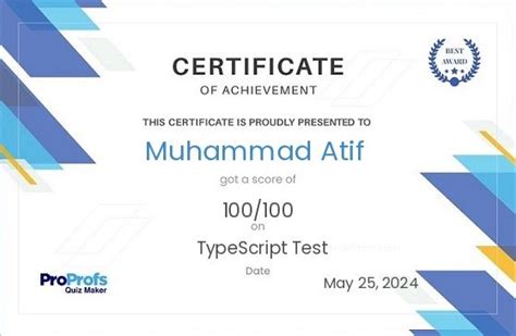 Muhammad Atif On Linkedin Recently Compelet A Comprehensive Typescript Quiz The Quiz Covered A