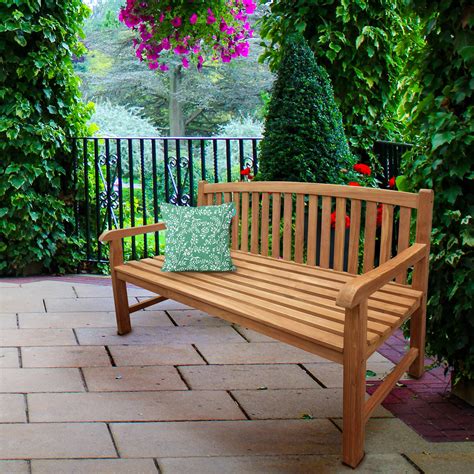 Highland Dunes Cosey Solid Teak Wood Garden And Patio Bench And Reviews