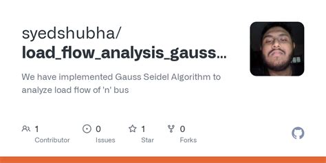 github syedshubha load flow analysis gauss seidel we have