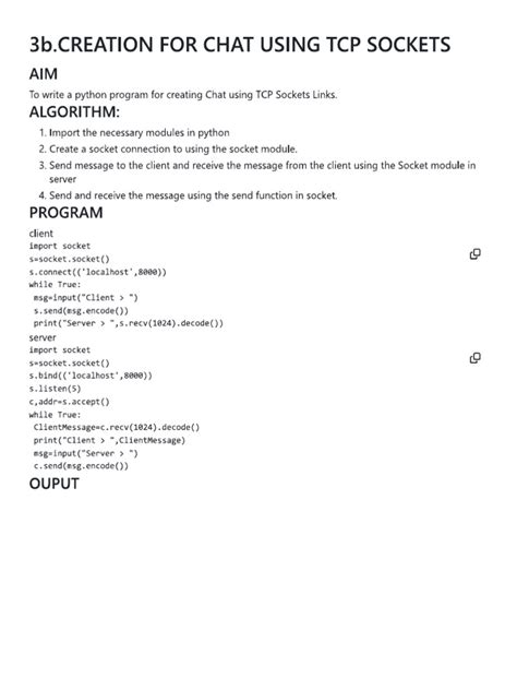 chat using tcp pdf