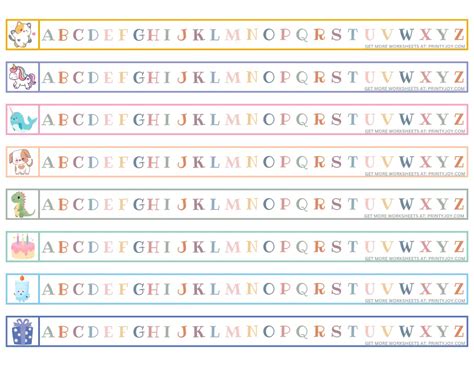 Alphabet Strips Free Printable