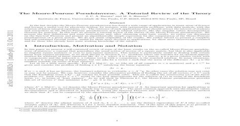 Pdf The Moore Penrose Pseudoinverse A Tutorial Dokumentips