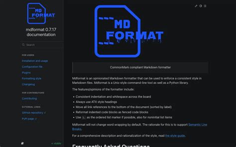 Mdformat A Formatter For Rating And 44 Alternatives Analysis Tools