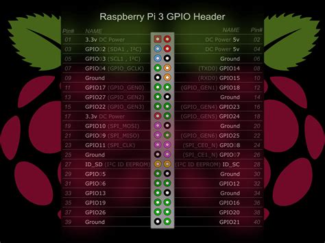 Распиновка gpio на raspberry pi 3