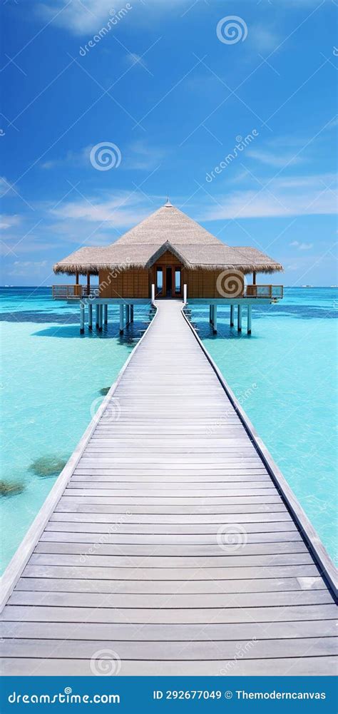 Luxus Resort Mit Tropischen Inseln Generatives Ai Image Stock