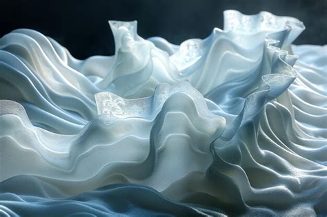 Premium Photo Abstract White Fabric Waves Abstract