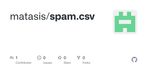 GitHub Matasis Spam Csv
