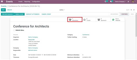 How To Track Attendees Of An Event In Odoo