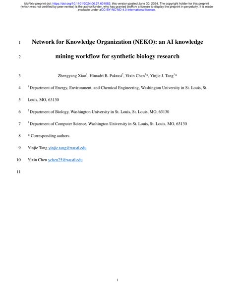 PDF Network For Knowledge Organization NEKO An AI Knowledge Mining Workflow For Synthetic