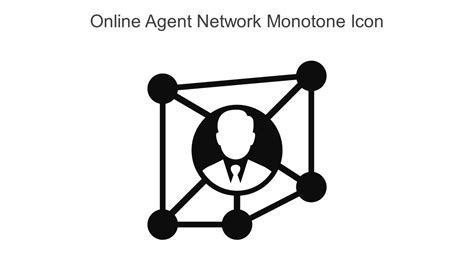 Online Agent Network Monotone Icon In Powerpoint Pptx Png And Editable Eps Format Ppt Slide