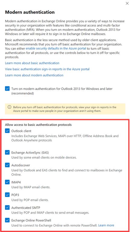 Disabling Basic Authentication In Microsoft 365 Admin Console Ciaops