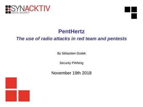 Security Pwning 2018 Penthertz The Use Of Radio Attacks During