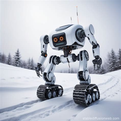 Robot Trudging Through Snowy Landscape Stable Diffusion Online Robot Trudging Through Snowy Landscape Stable Diffusion Online