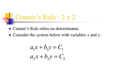 PPT Cramers Rule PowerPoint Presentation Free Download ID