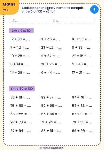 Exercices Maths Ce2 à Imprimer Fiches Pdf Gratuites