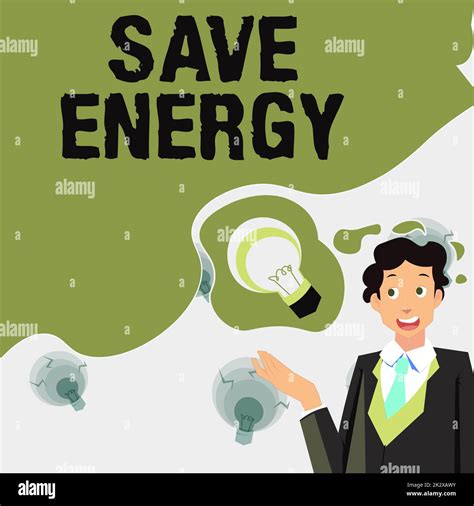 writing displaying text save energy concept meaning decreasing the