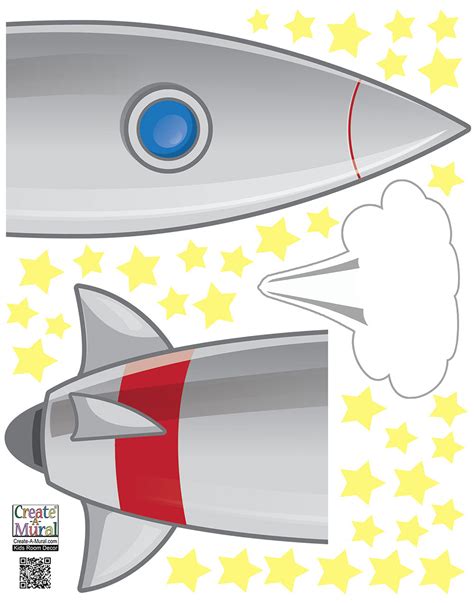 Rocket Ship Wall Decals Custom Name