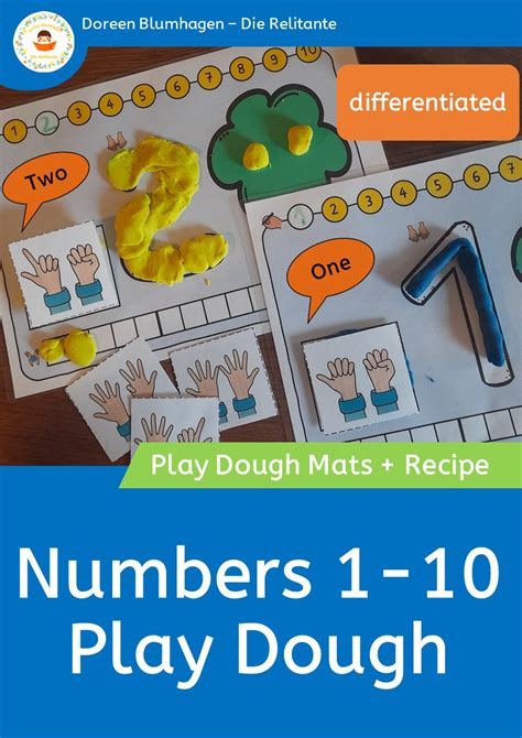 numbers 1 10 play dough mats and recipe by teach simple