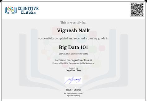 Ibm Bd0101en Certificate Cognitive Class