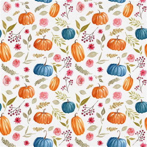 Watercolor Pumpkins And Flowers Illustration Painting By Sara Paulson